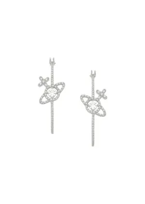 VIVIENNE WESTWOOD Olympia Cz Pave Hoop Earrings