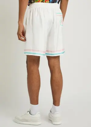 Casablanca Dance Joy Printed Silk Shorts