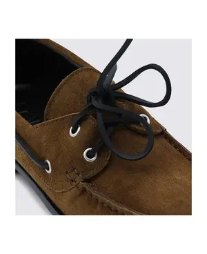 AeydĒ Suede Lace-up Boat Shoes