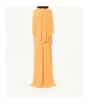 Valentino Garavani Shawl Dress With Embroidered Necklace