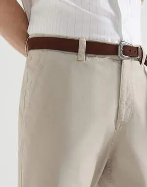 Brunello Cucinelli Garment-dyed Peached Cotton Gabardine Trousers - Nude