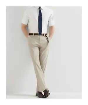 Brunello Cucinelli Garment-dyed Peached Cotton Gabardine Trousers - Nude