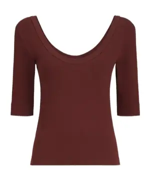 Brunello Cucinelli Stretch Cotton Ribbed Jersey T-shirt With Monili Trim