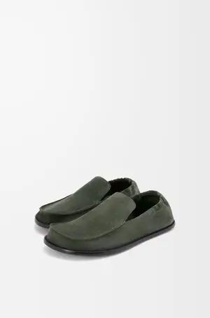 Loewe Flex Suede Loafers - Gray-green