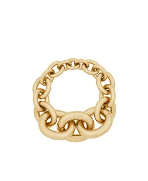 Saint Laurent Graduated Chain Ring In 18k Gold - Yellow