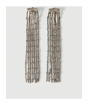 Brunello Cucinelli Tasseled Drop Earrings - Silver