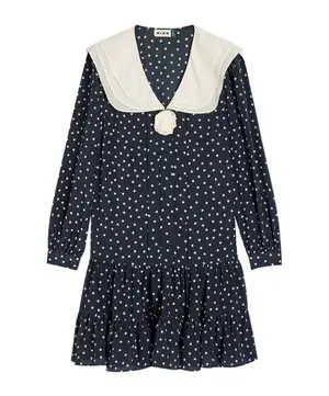 Rixo Valetta Polka Dot Silk-chiffon Mini Dress - Black