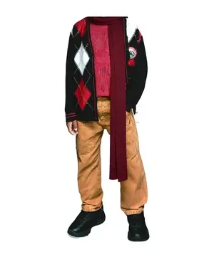 DIESEL® V-neck Argyle Knit Cardigan