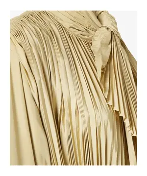 Fendi Beige Pleated Trench Coat