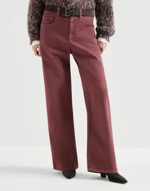 Brunello Cucinelli Monili Embellished Denim Trousers - Red