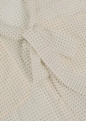FRAME Polka-dot Tie-neck Silk Chiffon Blouse - White
