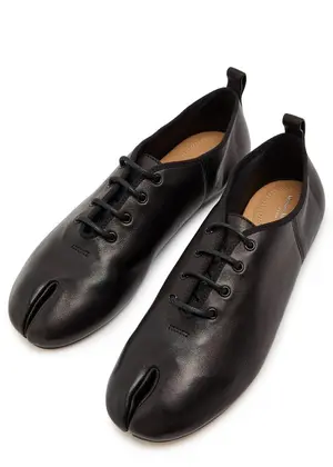 MAISON MARGIELA Tabi Lace-up Leather Ballet Flats