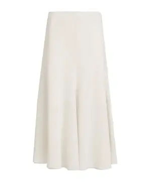 Brunello Cucinelli Cotton Organza Pull-on Skirt - White