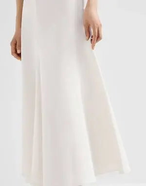 Brunello Cucinelli Cotton Organza Pull-on Skirt - White