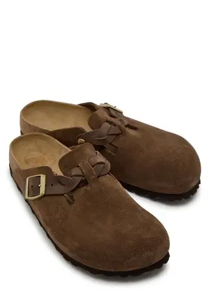 BIRKENSTOCK Boston Braided Suede Clogs
