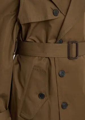Saint Laurent Double-breasted Cotton-twill Trench Coat