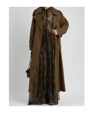 Saint Laurent Double-breasted Cotton-twill Trench Coat