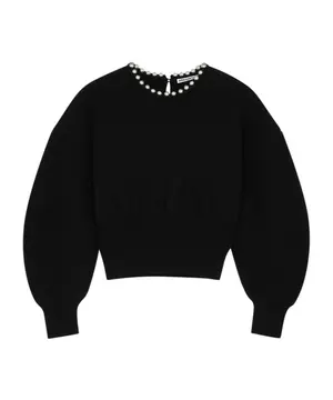 Alexander Wang Bead-embellished Wool-blend Jumper