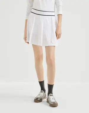 Brunello Cucinelli Stretch-cotton Piqué Mini Skirt