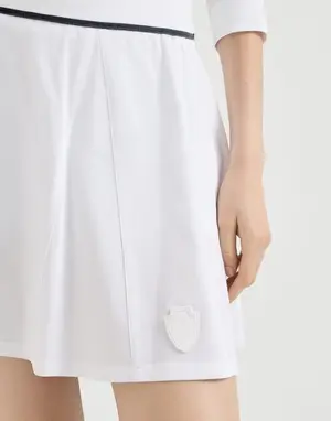 Brunello Cucinelli Stretch-cotton Piqué Mini Skirt
