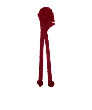 Acne Studios Pom-pom Brushed Mohair-blend Hood - Red
