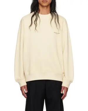 WOOYOUNGMI Round Collar Long Sleeve Sweater - White