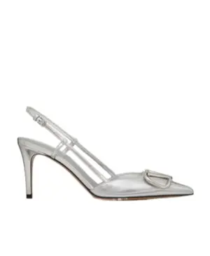 Valentino Garavani Vlogo Signature Pointed Toe Slingback Pumps