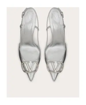 Valentino Garavani Vlogo Signature Pointed Toe Slingback Pumps