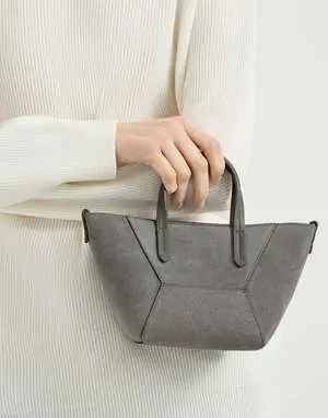 Brunello Cucinelli Bc Duo Mini Bag In Suede With Monili
