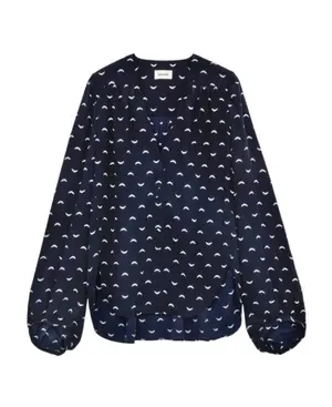 Zadig&Voltaire Printed V-neck Long Sleeve Shirt