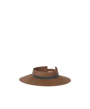 Brunello Cucinelli Hemp Visor With Precious Band