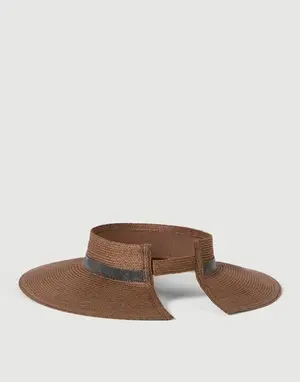 Brunello Cucinelli Hemp Visor With Precious Band