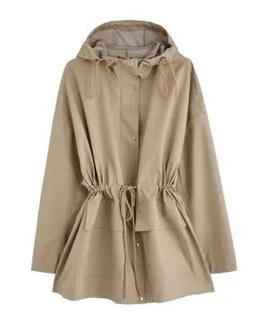 Moncler Gaillon Hooded Cotton-blend Poplin Parka - Nude