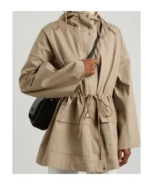 Moncler Gaillon Hooded Cotton-blend Poplin Parka - Nude