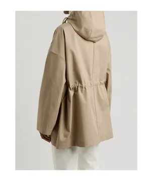 Moncler Gaillon Hooded Cotton-blend Poplin Parka - Nude