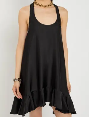 ANINE BING Lilith Silk-blend Mini Dress