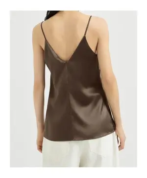 Brunello Cucinelli Stretch Silk Satin Camisole