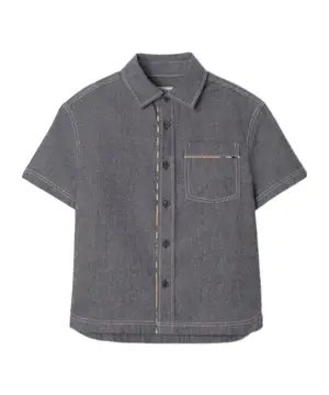 Burberry Cotton Shirt With Check Trim