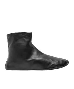 THE ROW Stella Shearling-lined Leather Ankle Boots - Black