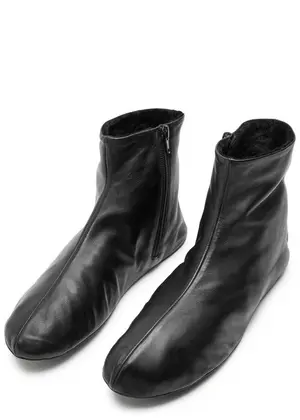 THE ROW Stella Shearling-lined Leather Ankle Boots