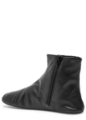 THE ROW Stella Shearling-lined Leather Ankle Boots