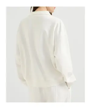Brunello Cucinelli Cotton Smooth French Terry Sweatshirt - White
