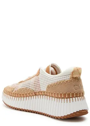Chloé Nama Panelled Knitted Sneakers