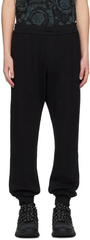 Versace Logo-embroidered Elasticated Waistband Track Pants