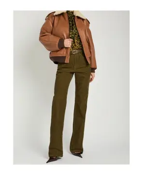 Saint Laurent Detachable-collar Shearling And Leather Jacket