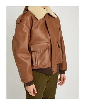 Saint Laurent Detachable-collar Shearling And Leather Jacket