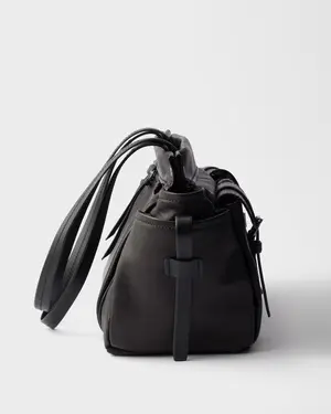 Prada Route Large Leather Tote Bag - Black
