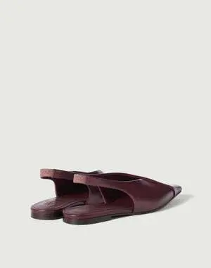 Brunello Cucinelli Calfskin Slingback Flats - Deep Fuchsia