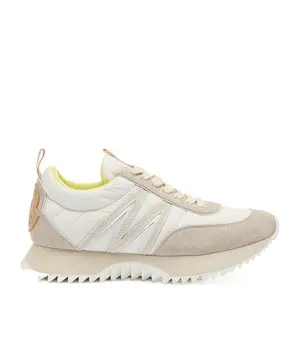 Moncler Pacey Panelled Suede Sneakers - White