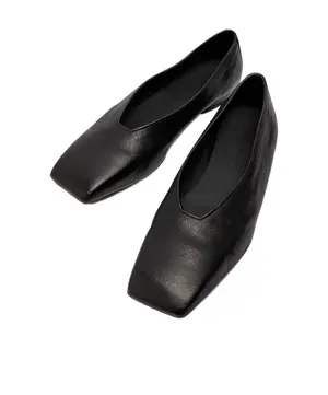Rick Owens Leather Ballet Flats - Black
